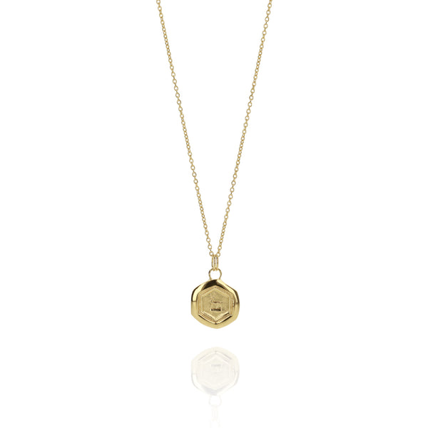 Gold stag wax seal necklace – Laura Adèle Jewellery